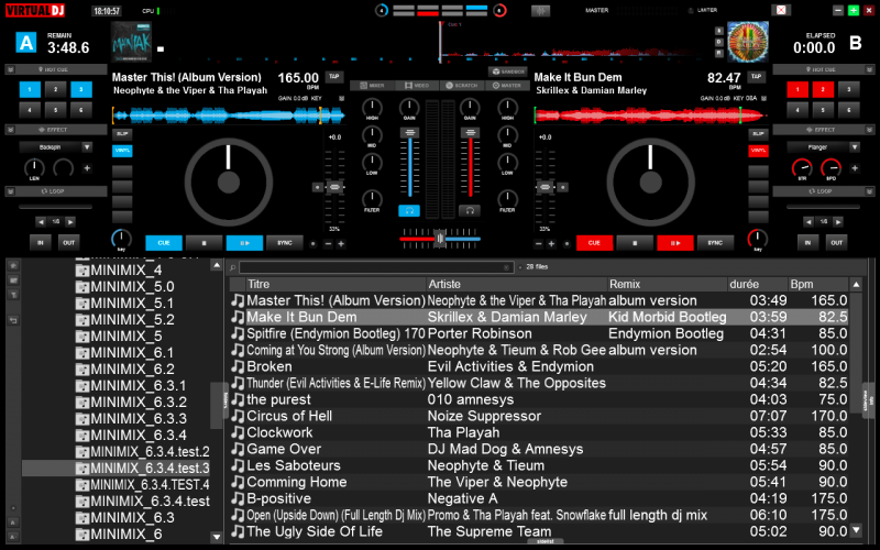 VirtualDJ - Virtual DJ 8 skin - CLASSIC VIRTUAL DARK - 2 Decks